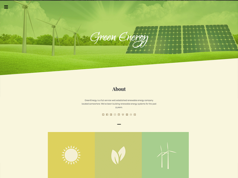Green Energy free HTML template - Freebies.Fluxes.com