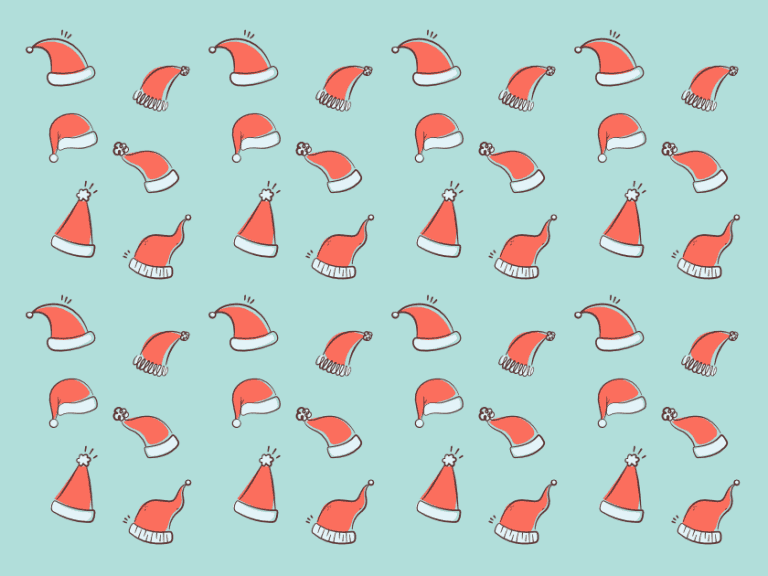 Santa hats seamless vector pattern - Freebies.Fluxes.com